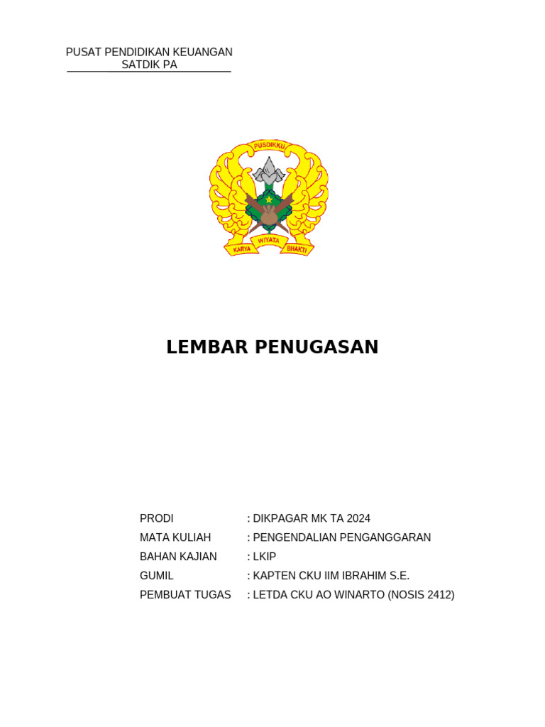 Cover Penugasan | PDF