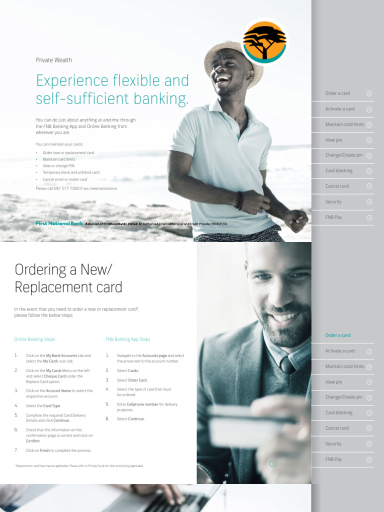 FNB Card Management and Security Guide | PDF | Personal Identification ...