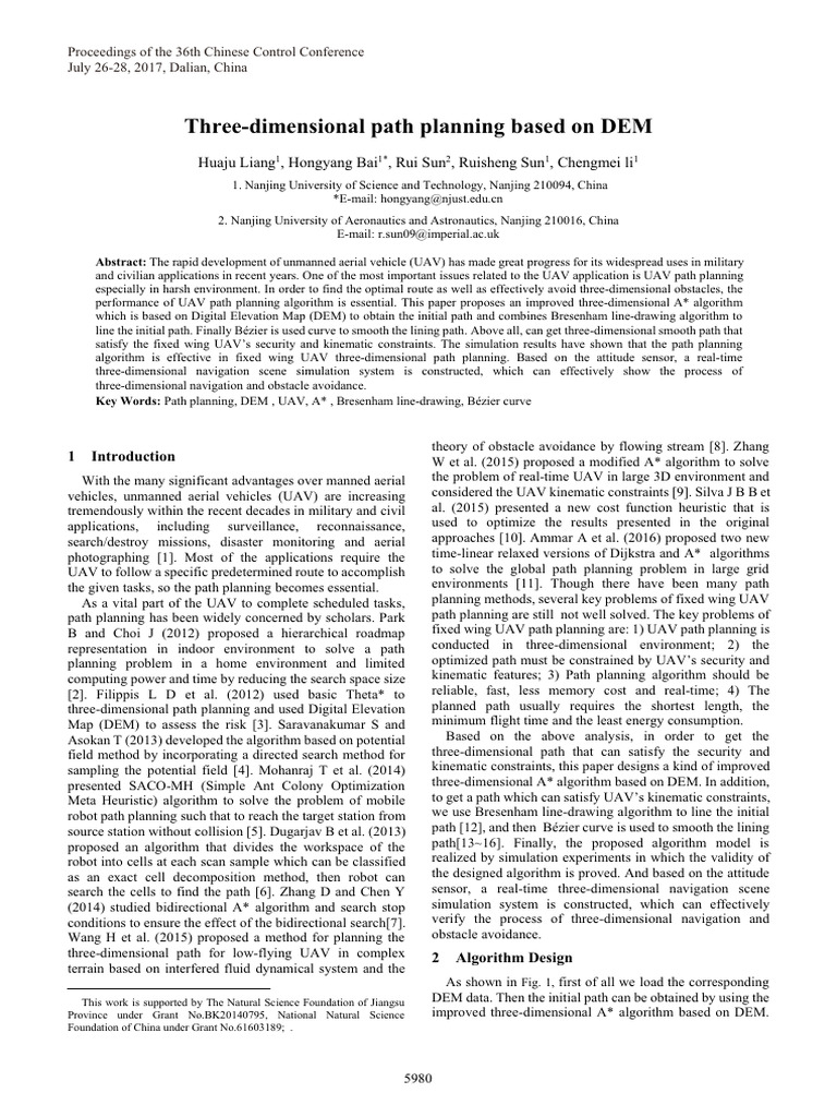 Three-Dimensional Path Planning Based On DEM | PDF