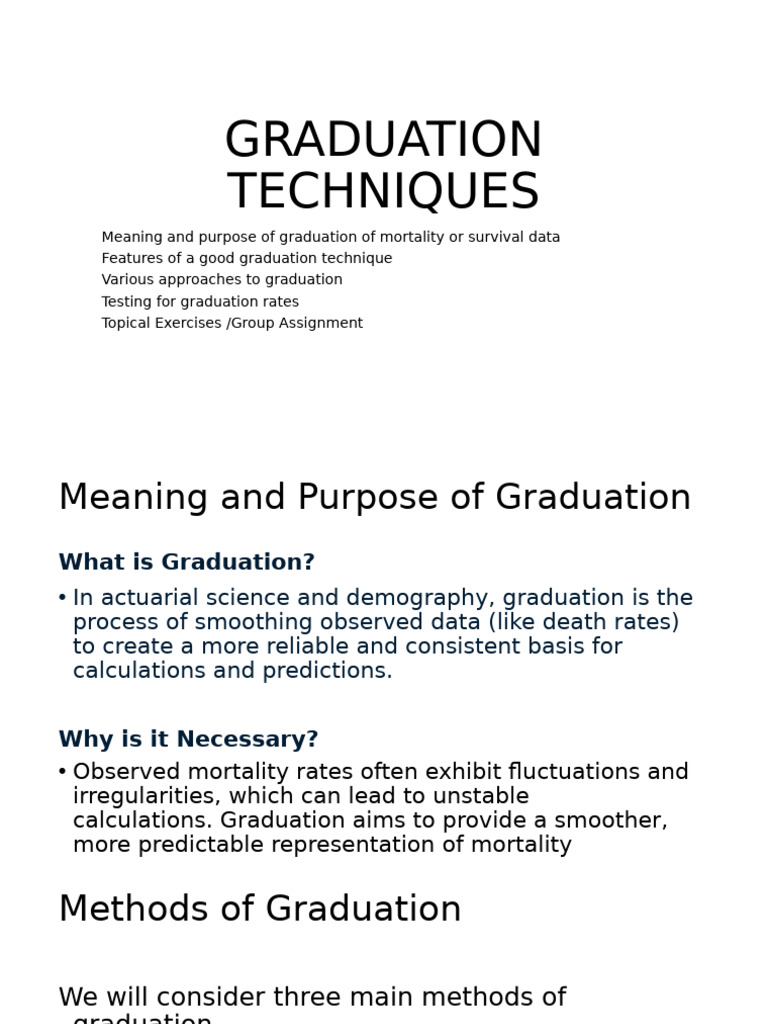 SMS 3466 Graduation Techniques | PDF | Mortality Rate | Chi Squared ...