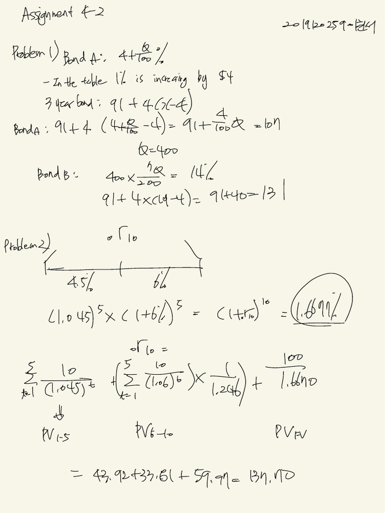 투자론 Assignment 4-1 | PDF