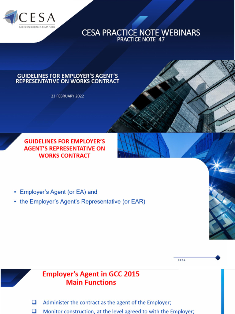 Employer's Agent Guidelines for Works Contracts | PDF | Employment ...