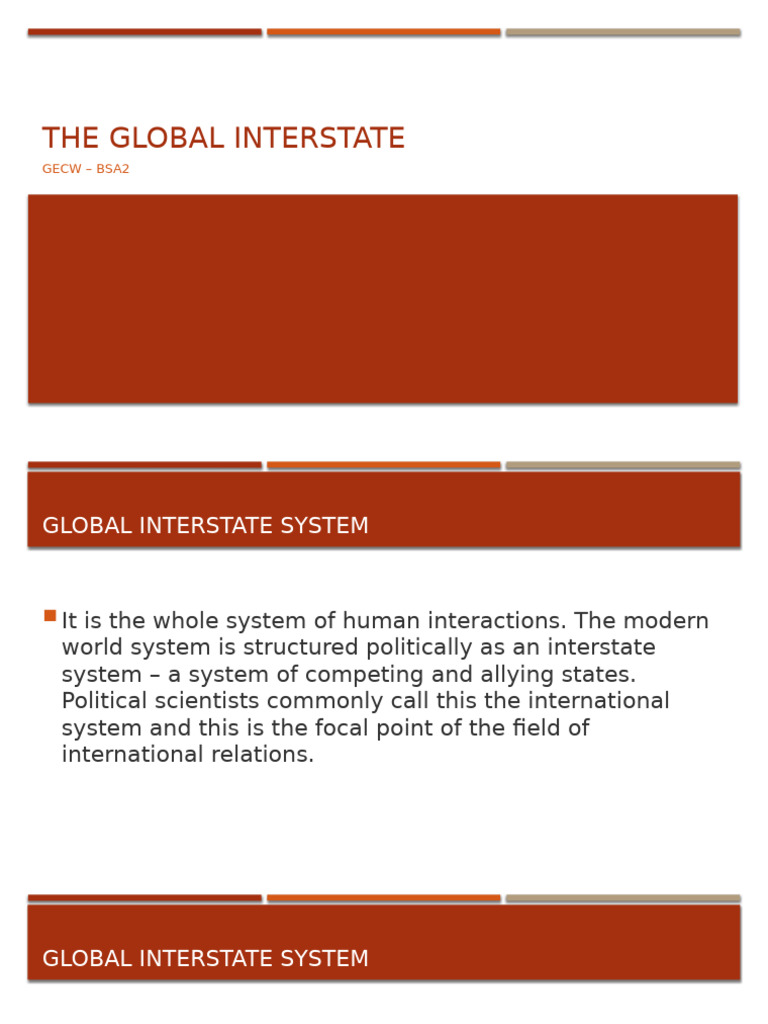 The Global Interstate 1 | PDF | World Systems Theory | Ideologies