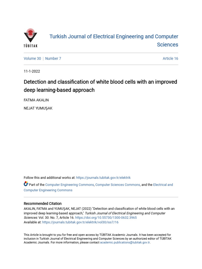 Detection and Classification of White Blood Cells With An Improve | PDF