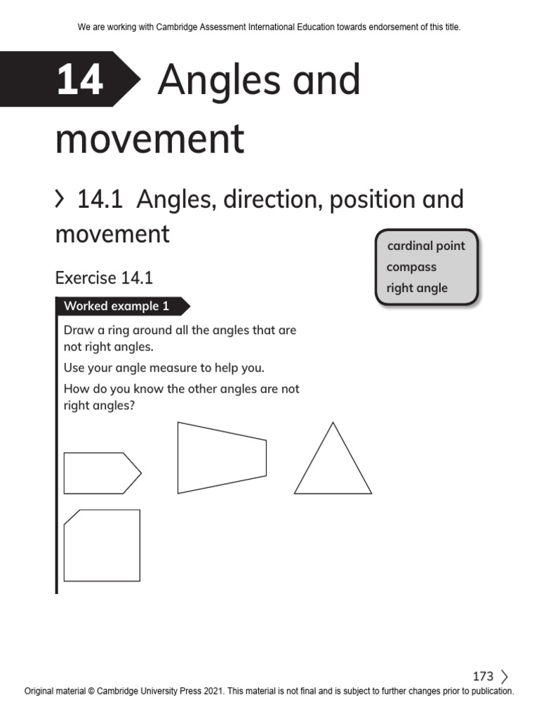 Unit 14 - Mathematics - Stage 3 - Workbook | PDF | Circle | Angle