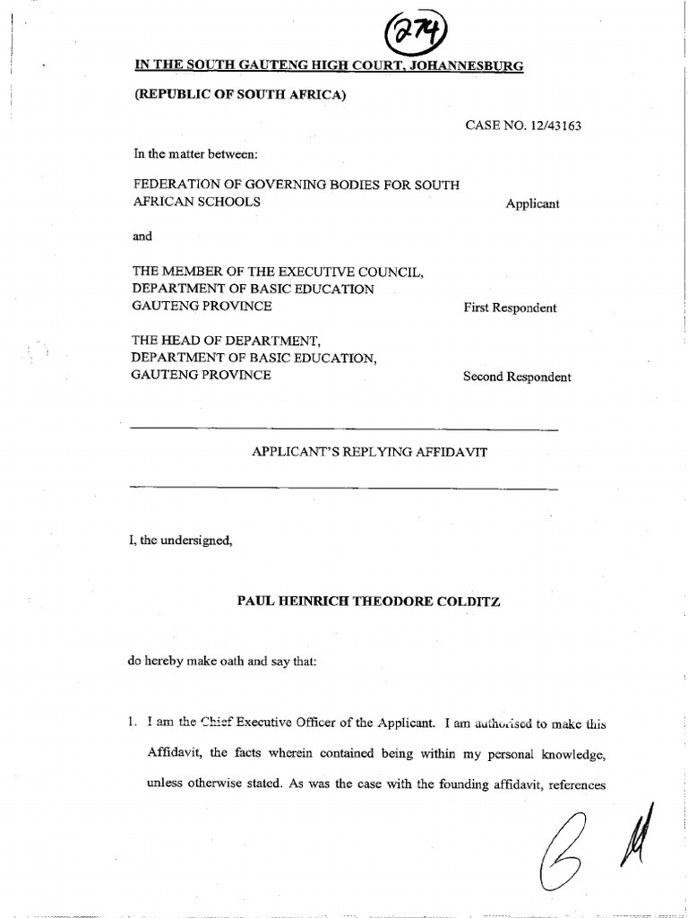 Fedsas Replying Affidavit | PDF