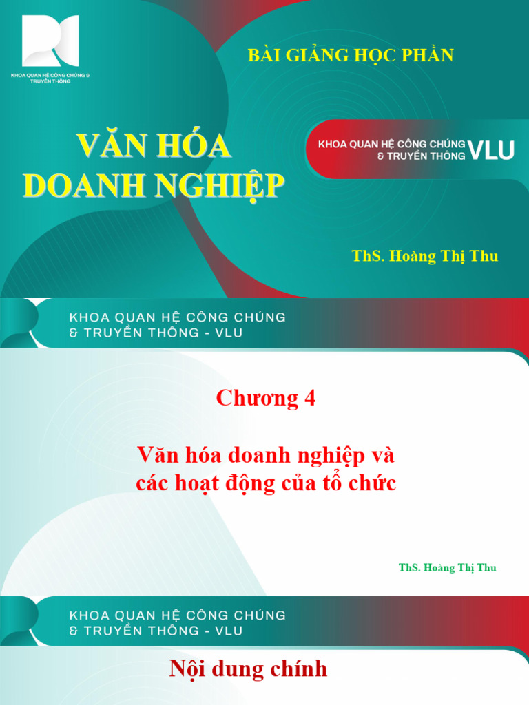 Chương 4_VHDN và các hoạt động của tổ chức | PDF