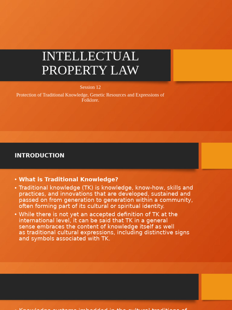 Protection of Traditional Knowledge | PDF | Traditional Knowledge