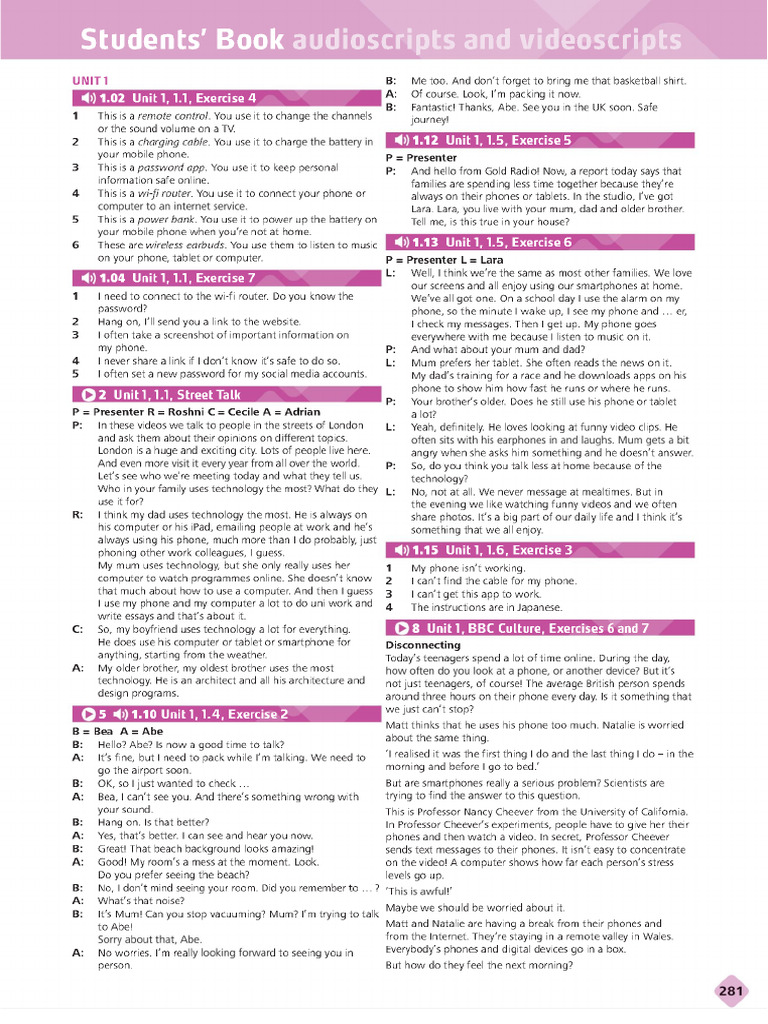 Audioscripts SB 3 2e | PDF