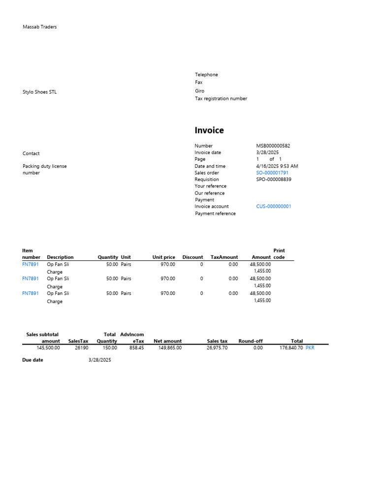 Show Invoice - 2025-04-16T100207.399 | PDF | Invoice | Taxes