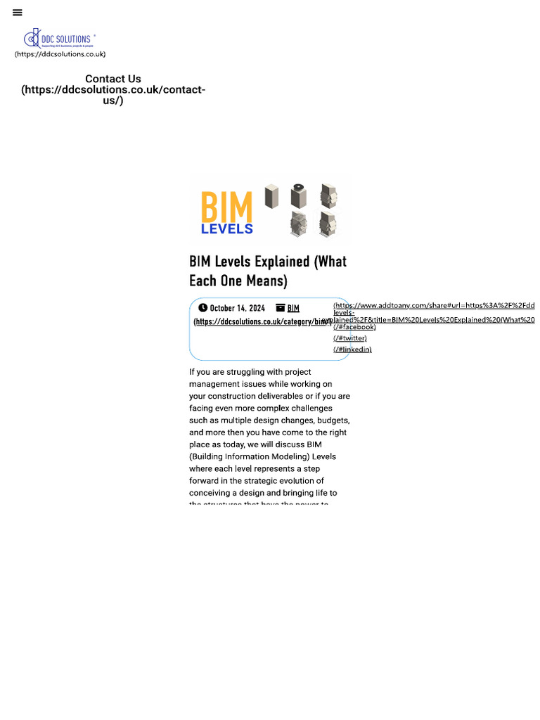 BIM Levels Explained (What Each One Means) | PDF