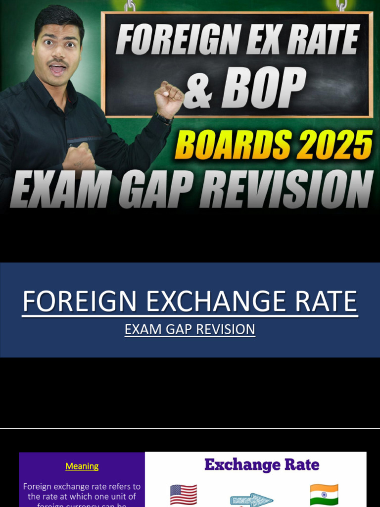 Foreign Exchange Rate and Bop Exam Gap Revision | PDF | Balance Of ...