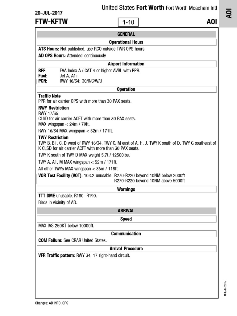 KFTW | PDF | Aerospace | Aviation