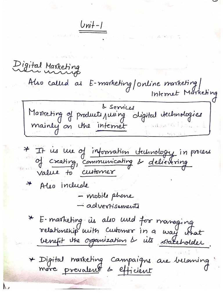 Unit 1 Handwritten | PDF