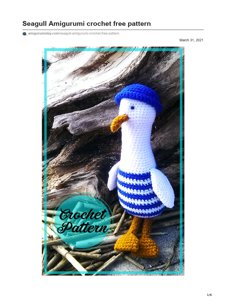 Seagull Amigurumi Crochet Free Pattern | PDF | Crochet | Handicrafts