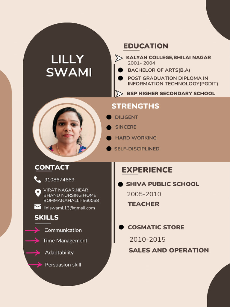 Beige and Brown Modern Simple Professional Resume Template (1) | PDF