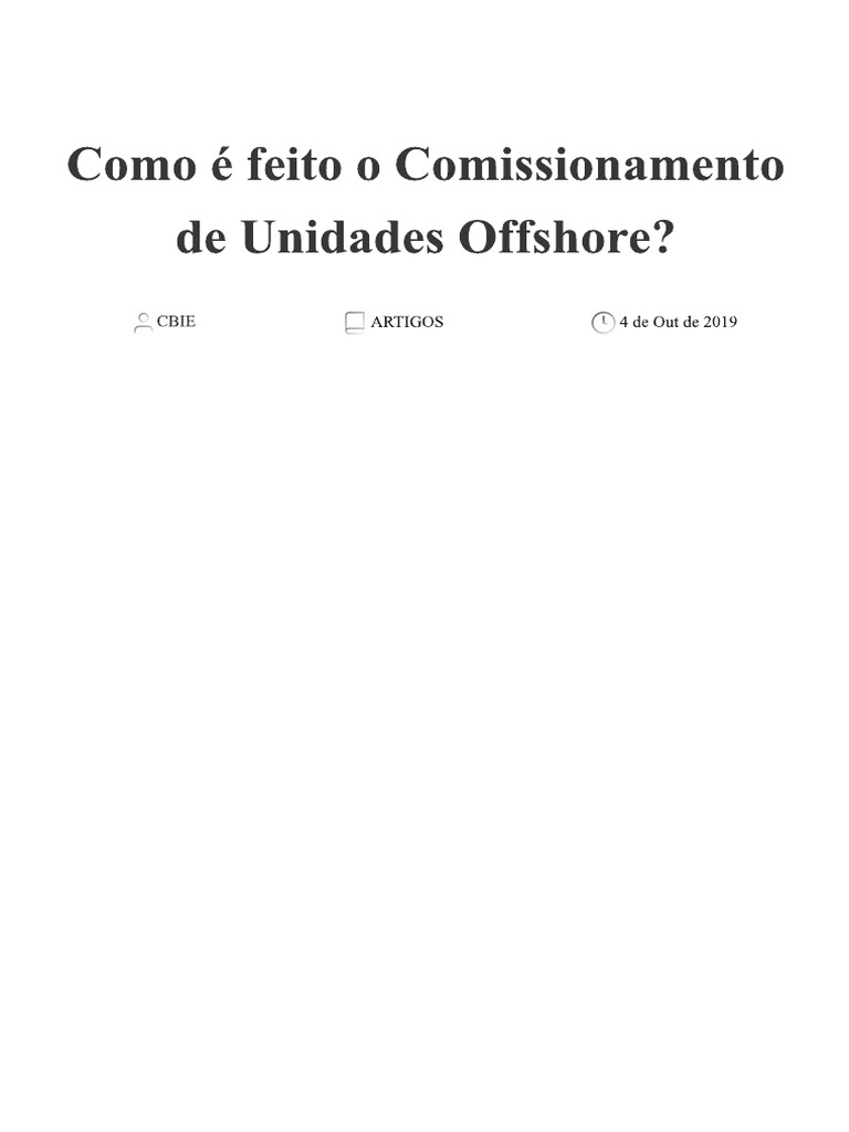Cbie Comissionamento | PDF