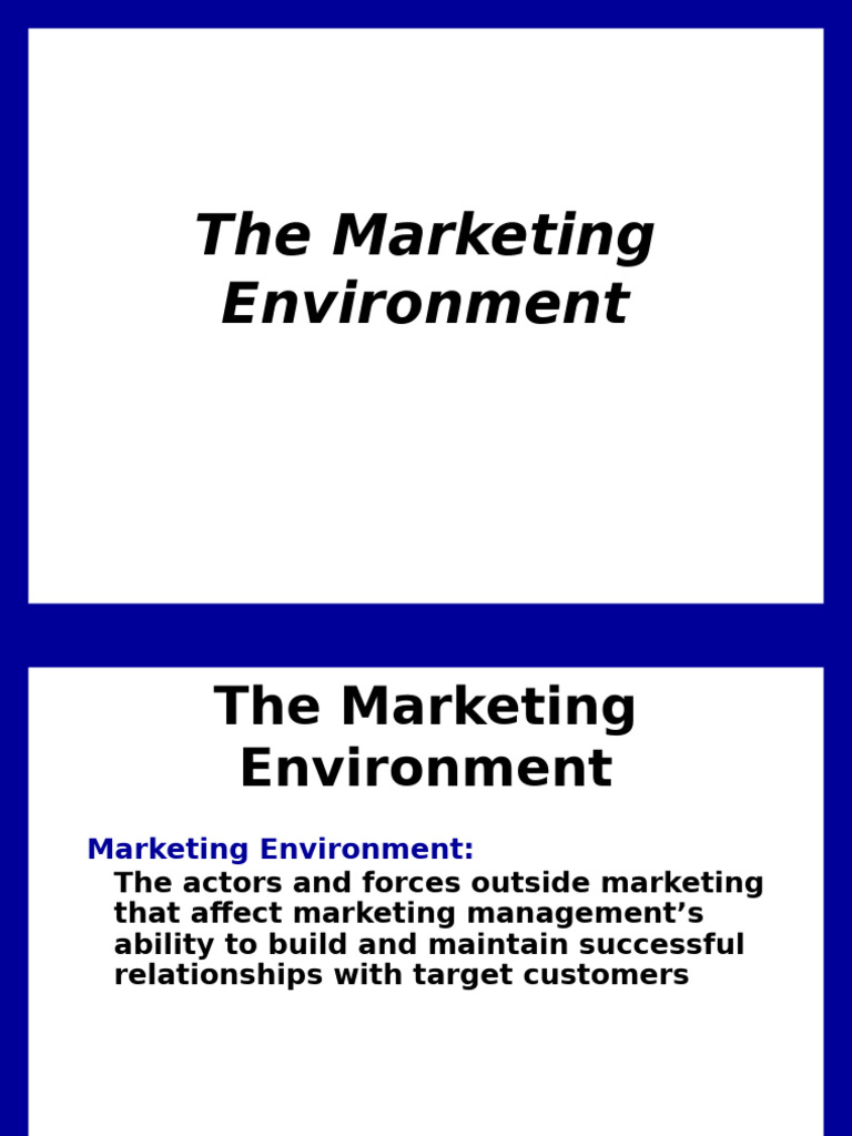 1ST Q4 Marketing Environment | PDF | Marketing | Business