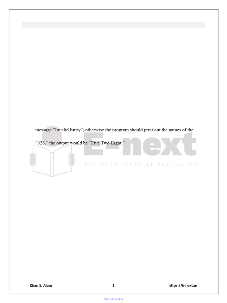 COD Practicals List (E-Next - In) | PDF