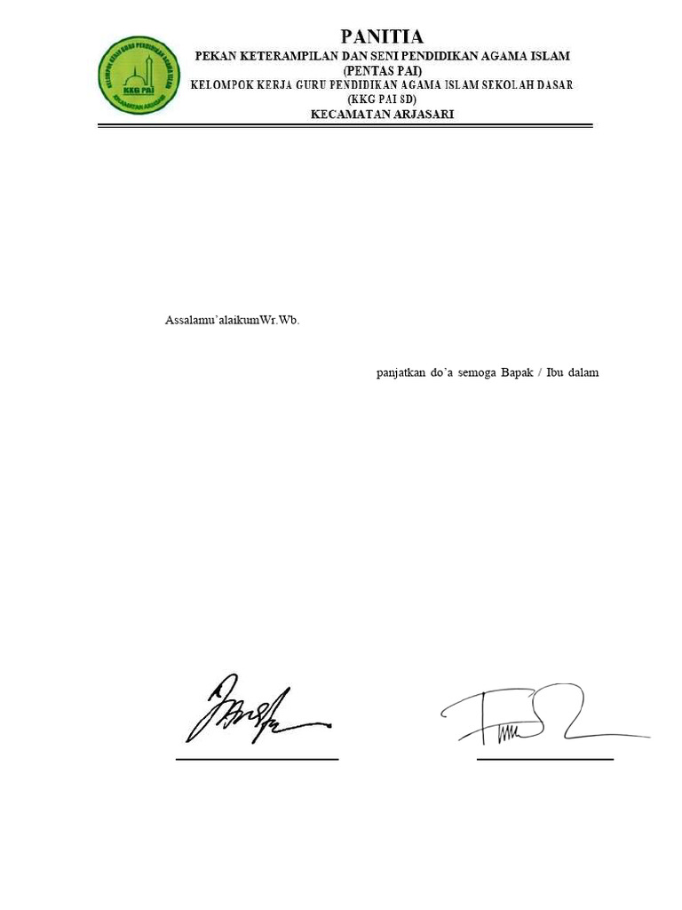 Undangan Tehnical Meeting Pentas PAI 2025 | PDF
