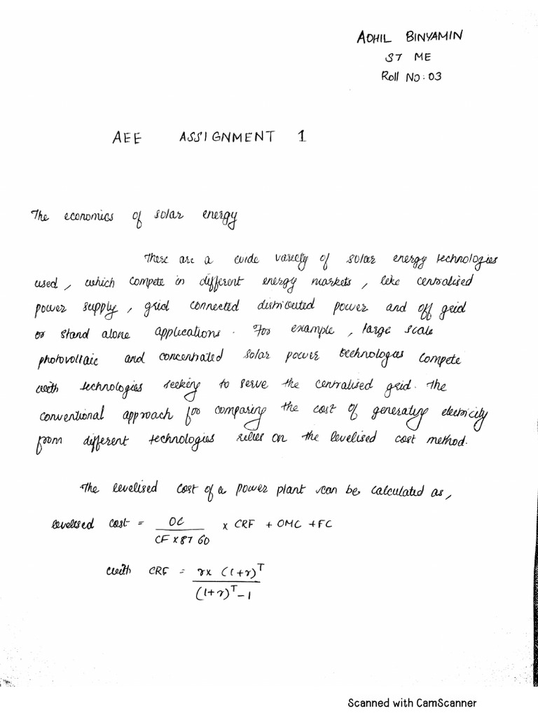 AEE Assignment 1 | PDF