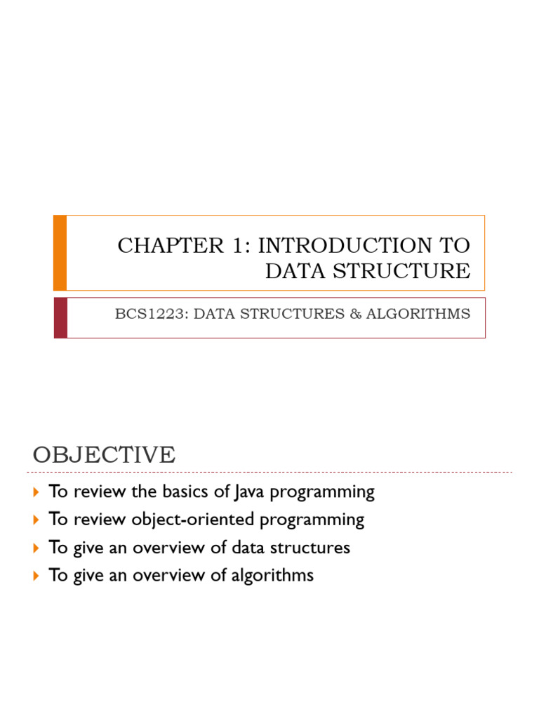 Chapter 1 & 2 - Class & Object & Introduction To Data Structure 1 | PDF | Data Type | Variable ...