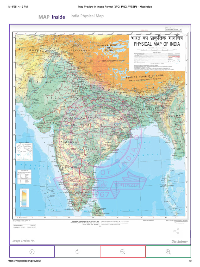 India Physical map | PDF