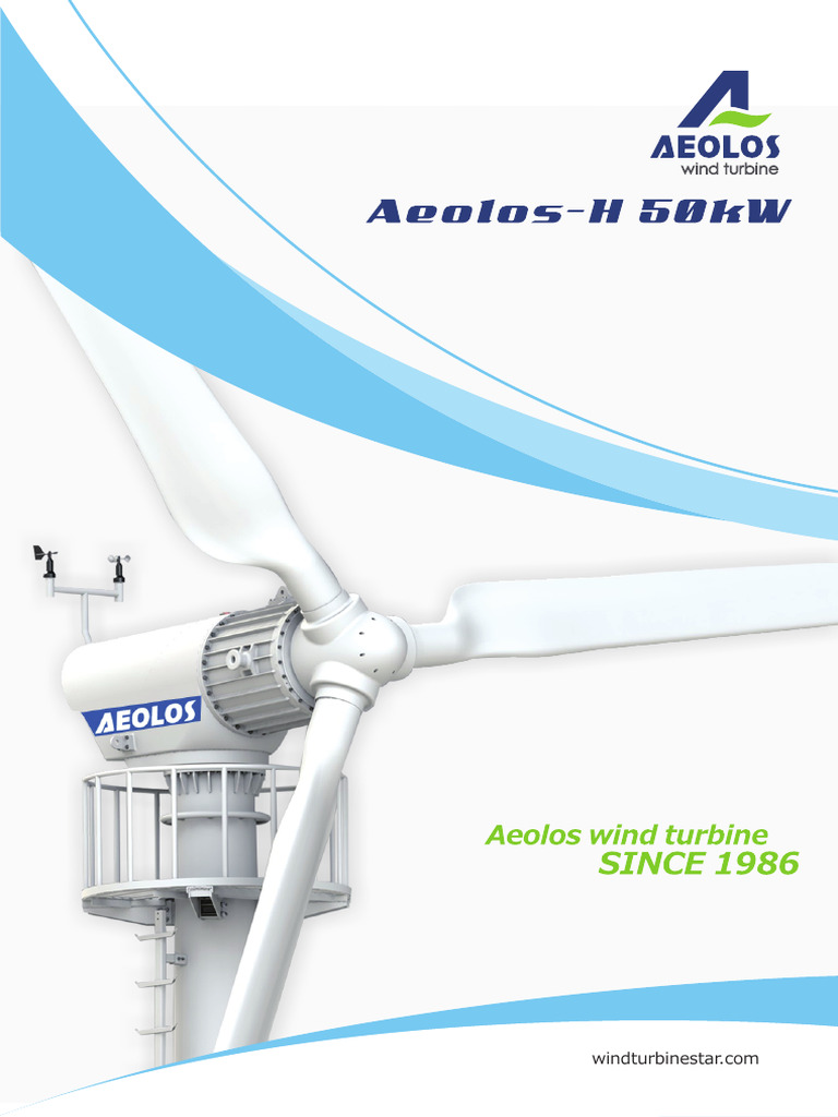 Aeolos-H 50kW Wind Turbine Overview | PDF | Wind Turbine | Electric ...