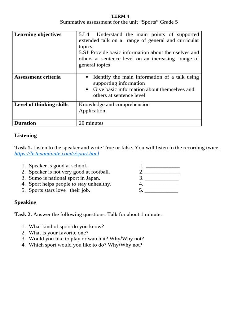 СОР1 5 класс 4 четв | PDF | Communication | Behavior Modification