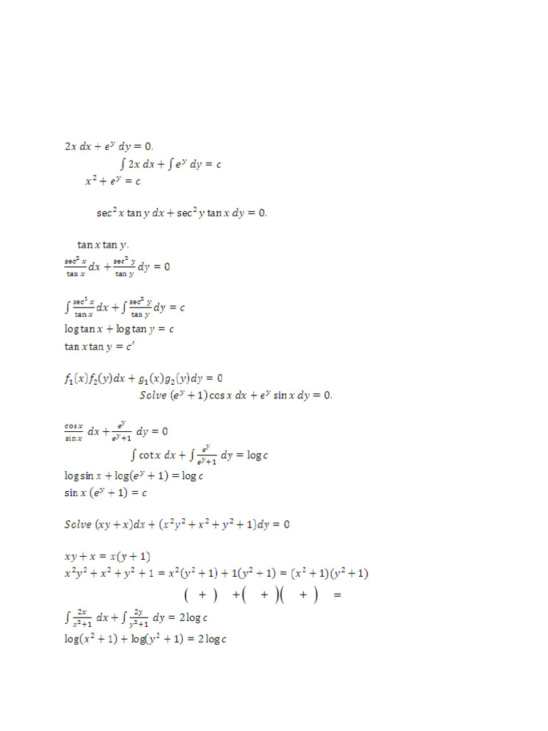 1.5 Variable Separable Equations | PDF