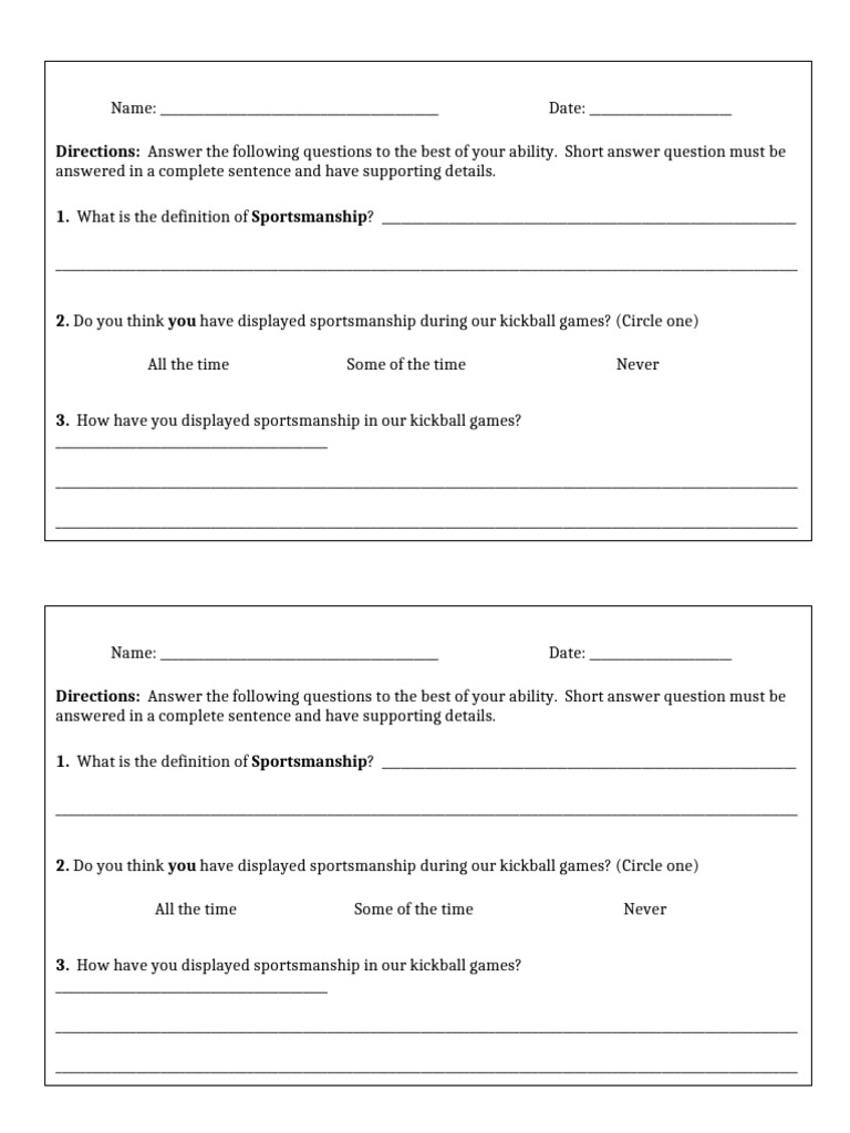 5th Kickball Assessment | PDF