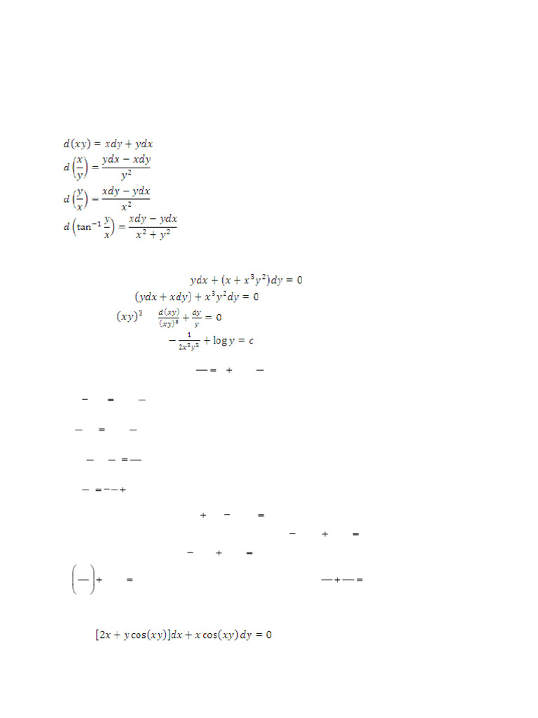 1.12 Integrating Factors by Inspection | PDF