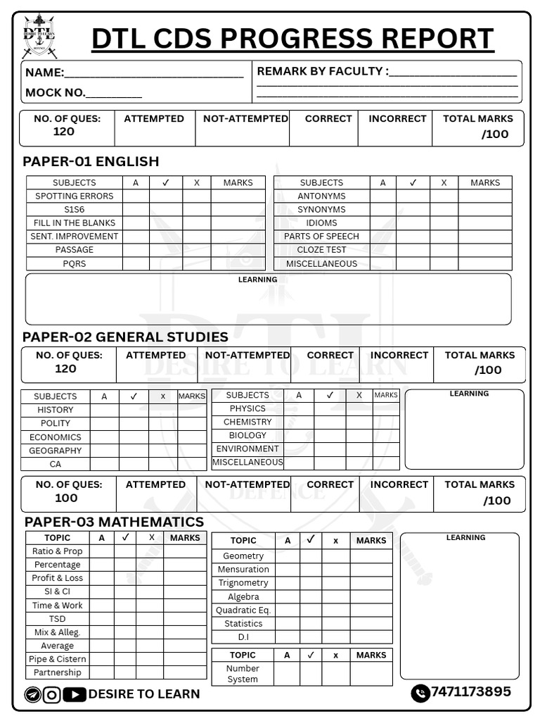 DTL CDS Progress Report | PDF | Science | Mathematics