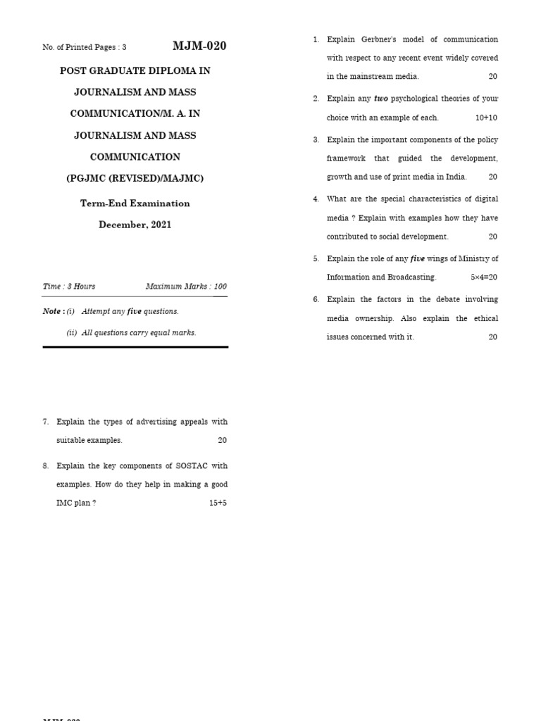 Introduction to Journalism Exam Guide | PDF | Journalism | News