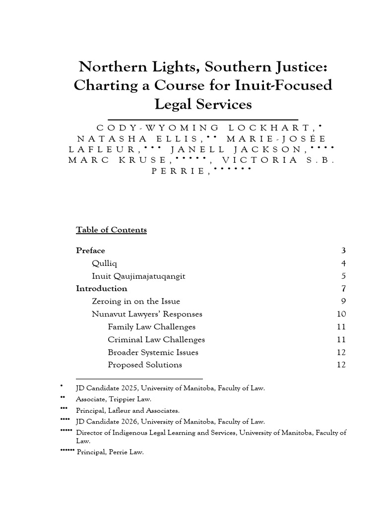 481 Northern Lights | PDF | Inuit | Legal Aid