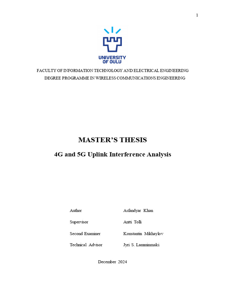 4G and 5G Uplink Interference | PDF | Cellular Network | 4 G