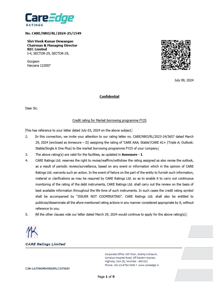 CARE Ratings Credit Rating FY25 | PDF | Banks | Financial Services