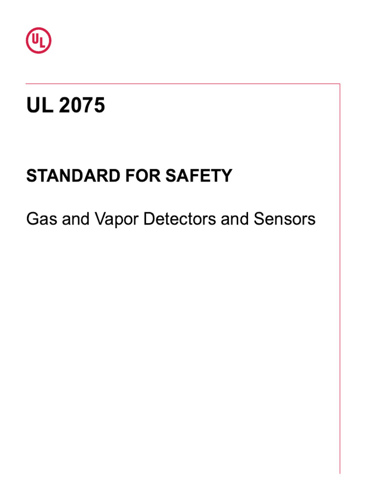 Ul 2075 2023 | PDF | Sensor | Reliability Engineering