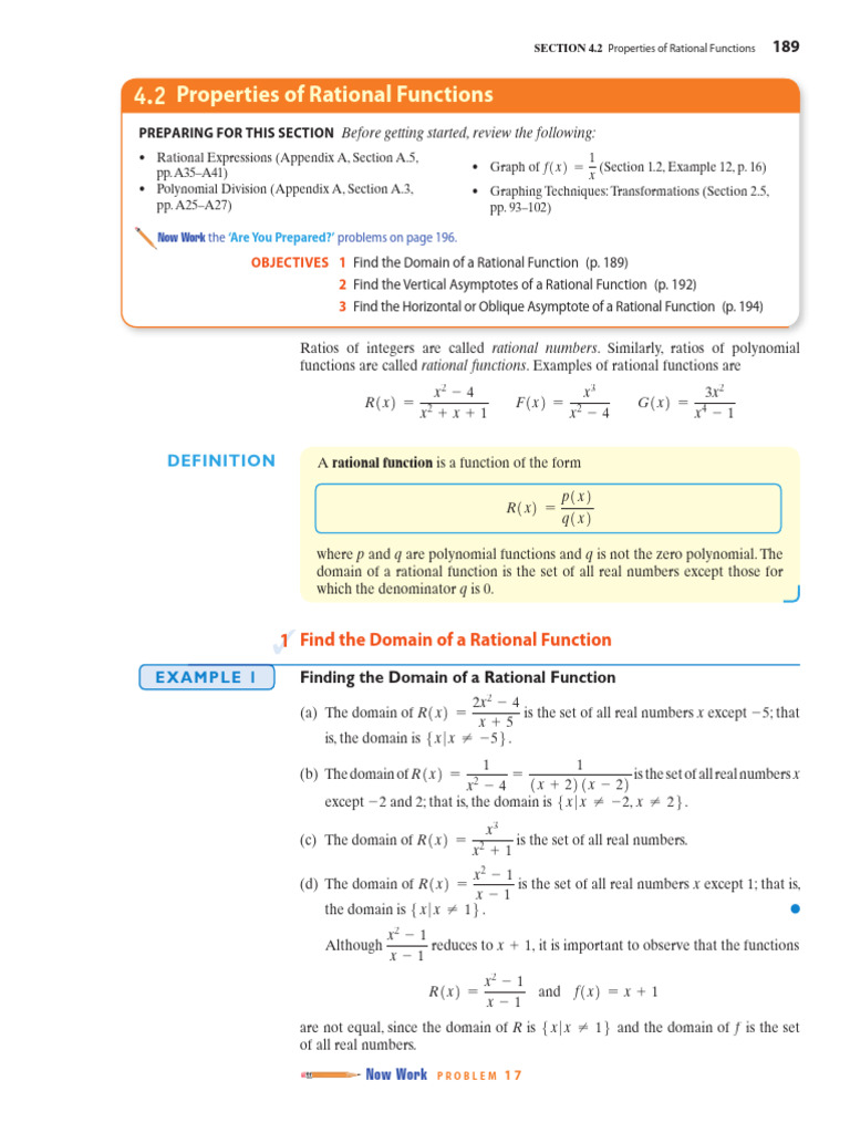 Lecture # 17 Properties of Rational Functions | PDF | Asymptote | Function (Mathematics)