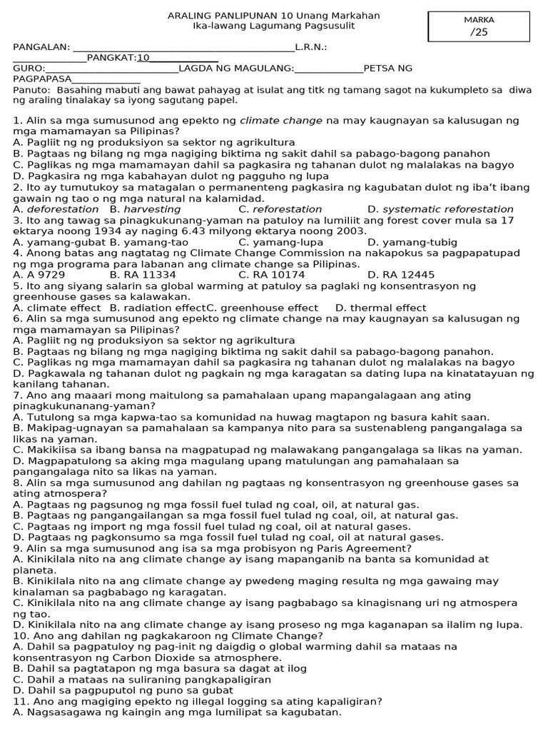 Climate Change: Marka | PDF