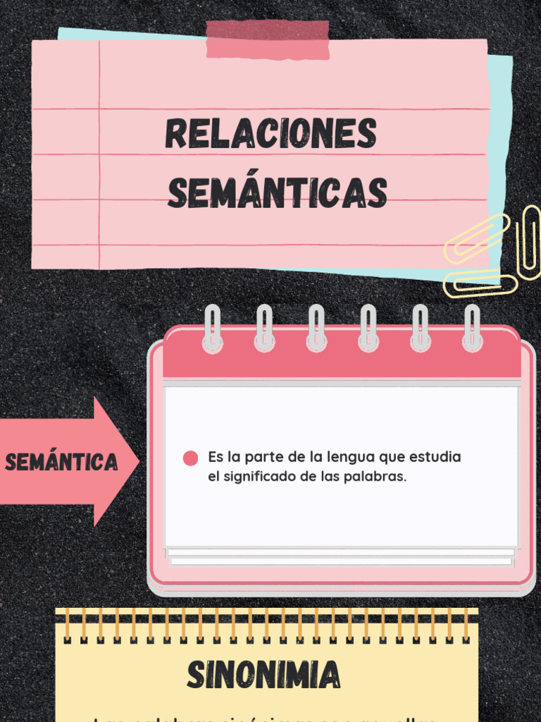 Relaciones Semánticas - 2ºESO | PDF