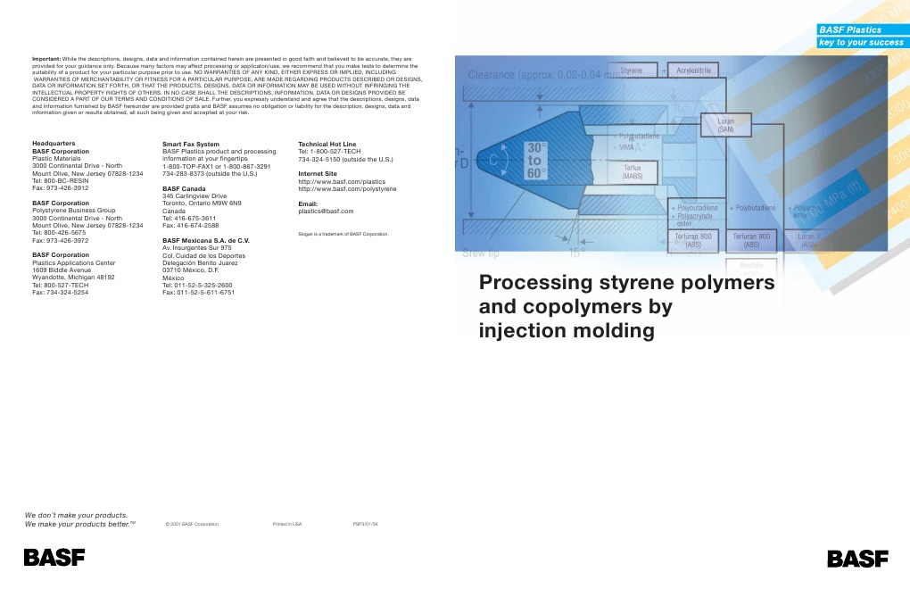 Basf Processing Styrinic Polymers and Copolymers | PDF | Polystyrene ...