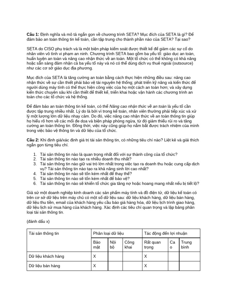 Tự luận KTHP | PDF