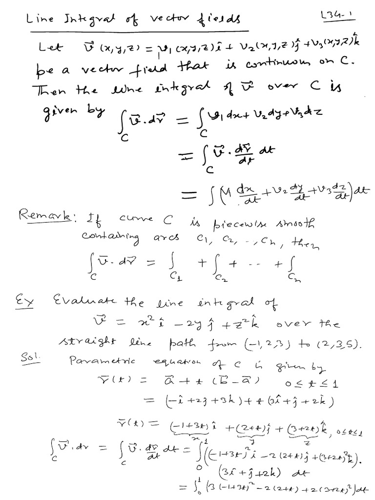 L34 Line Integral | PDF