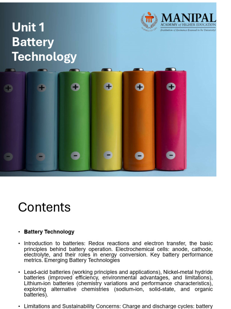 Battery Technology Overview and Applications | PDF | Lithium Ion ...