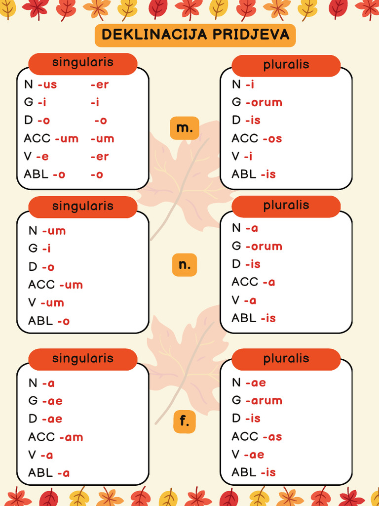 deklinacija pridjeva | PDF