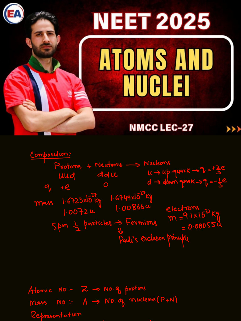 Atoms and Nuclei Lec Note 2 | PDF