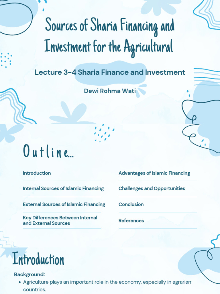 (2025 - SFI) Lecture 3&4 - Sources of Sharia Financing and Investment ...