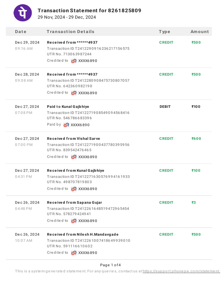 PhonePe_Statement_Nov2024_Dec2024 | PDF