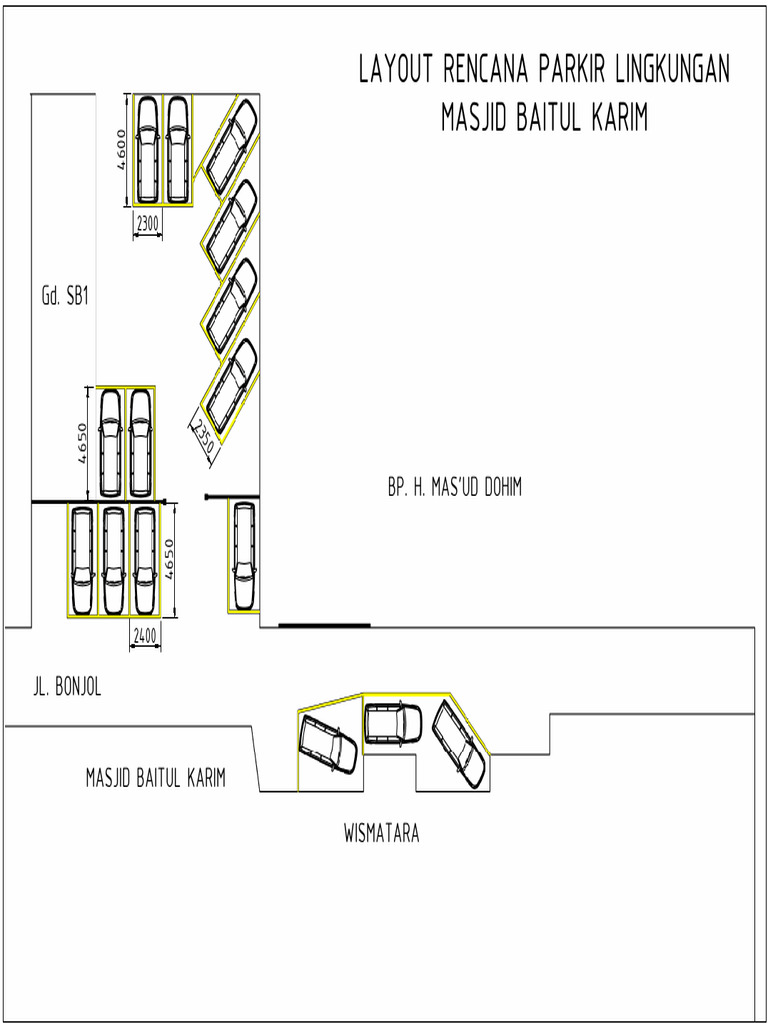 Rencana Layout Parkir BK-Layout1 | PDF